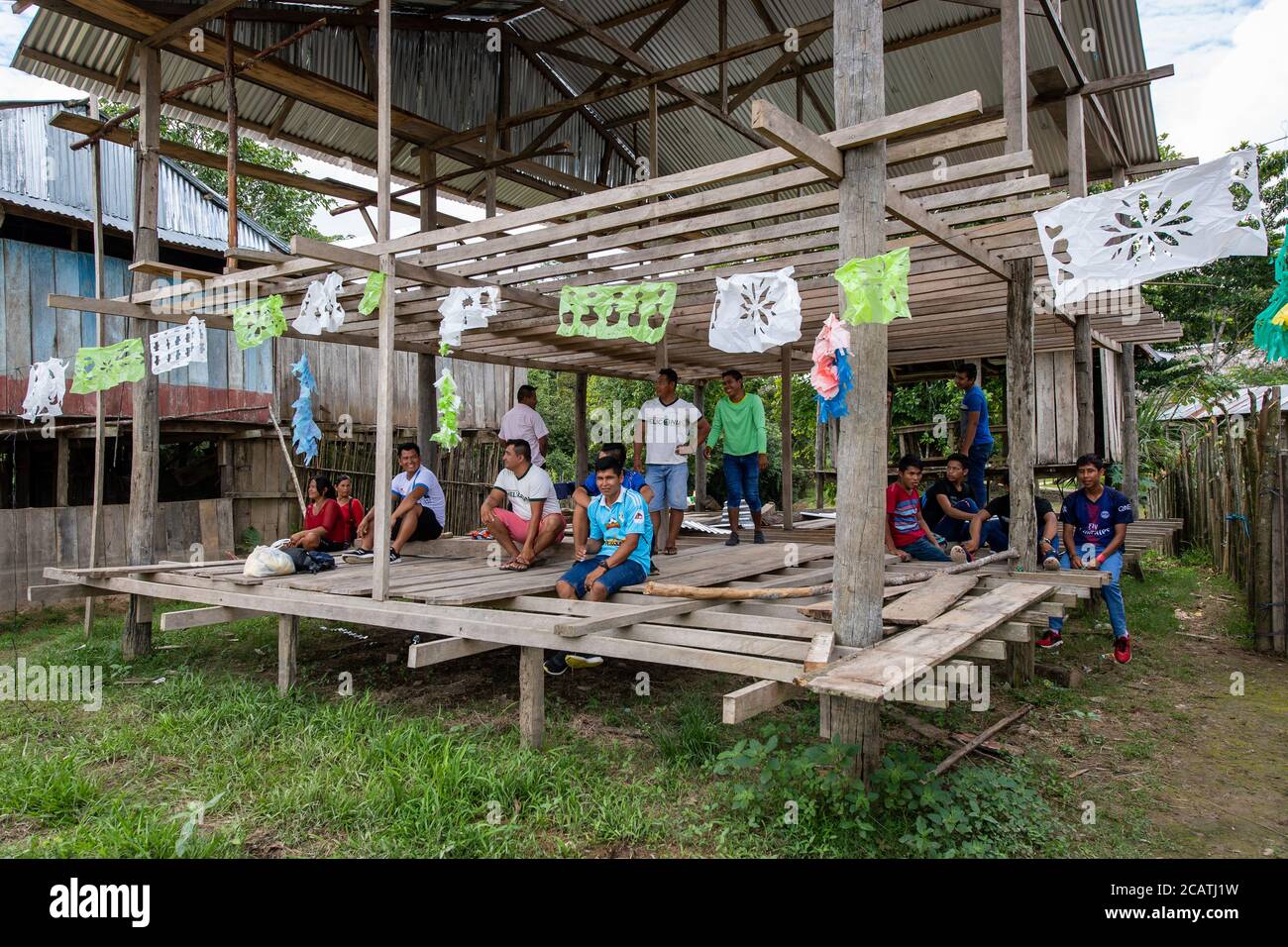 Yagua Village in the Peruvian Amazon Stock Photo - Alamy