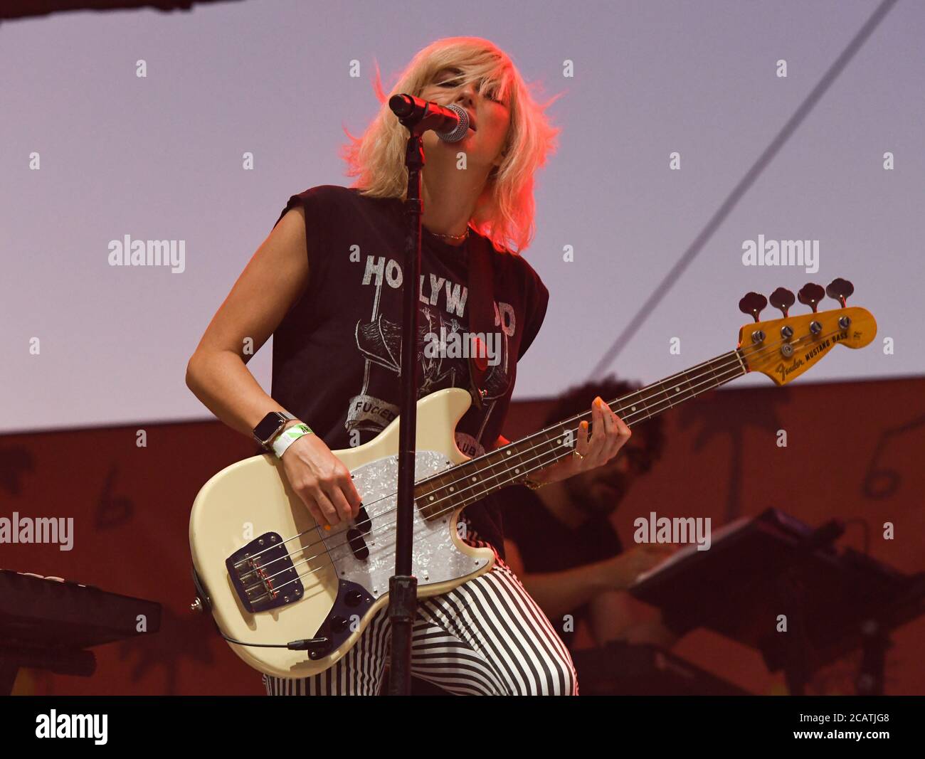 August 3, 2019, Lon Beach, California, USA: Sarah Barthel of Phantogram ...