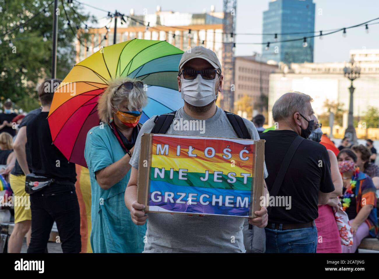 Warsaw, Poland. 08th Aug, 2020. Protest against Margot's arrest, an ...