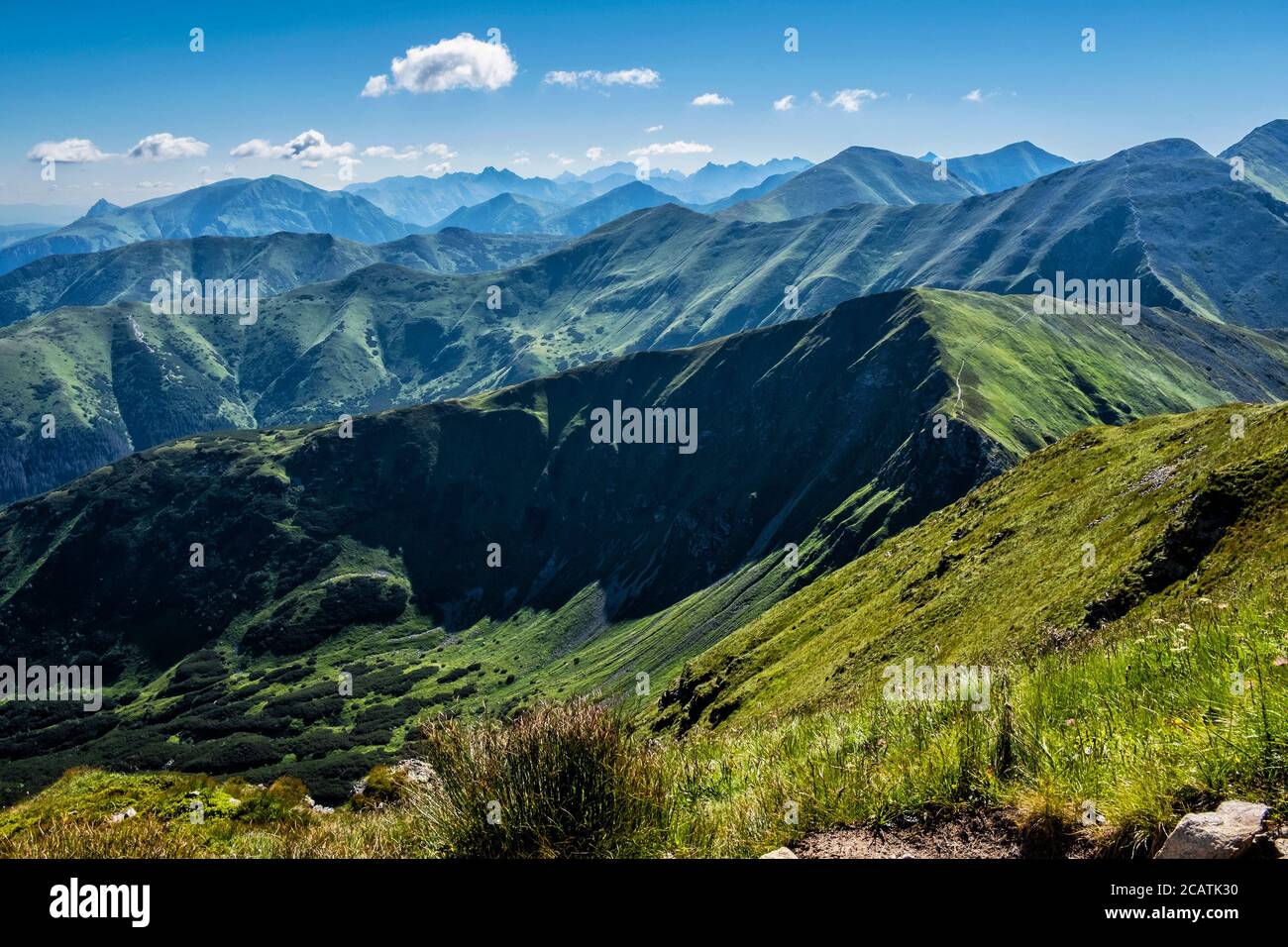 Mountain scenery from Volovec peak, Western Tatras, Slovak republic ...