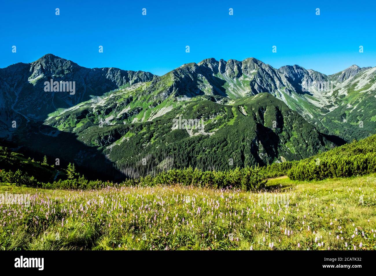 Western Tatras scenery from saddle Zabrat, Slovak republic. Hiking ...