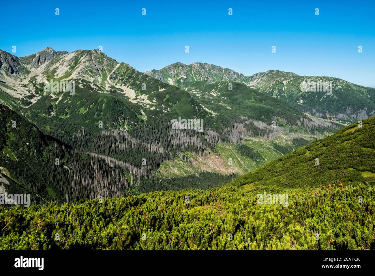 Western Tatras scenery from saddle Zabrat, Slovak republic. Hiking ...