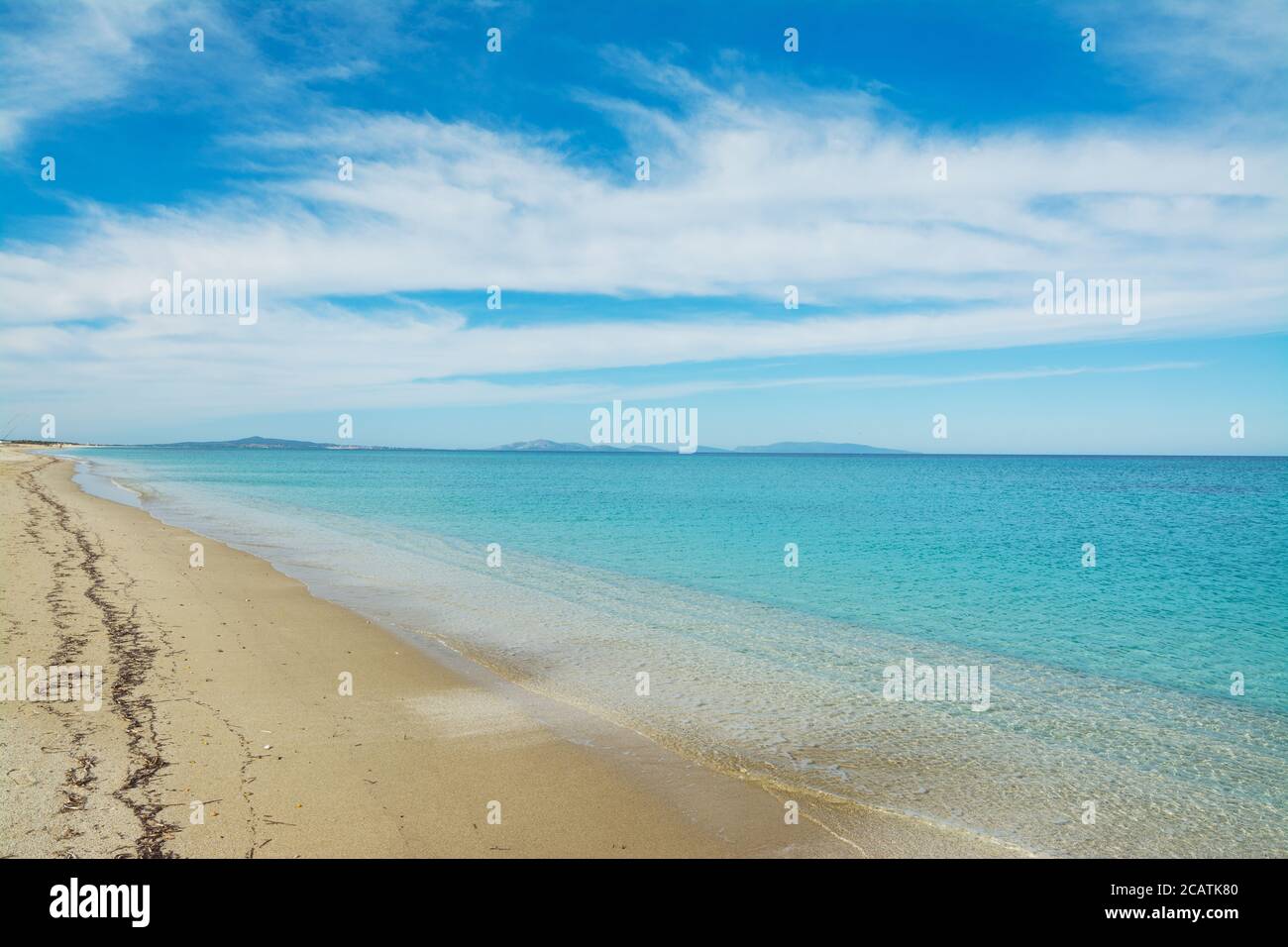 Fiume Santo beach on a cloudy day, Sardinia Stock Photo - Alamy