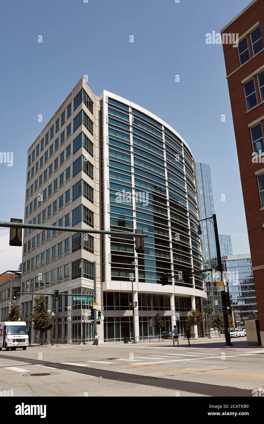 Denver, Colorado - August 4th, 2020: Modern high-rise buildings in ...