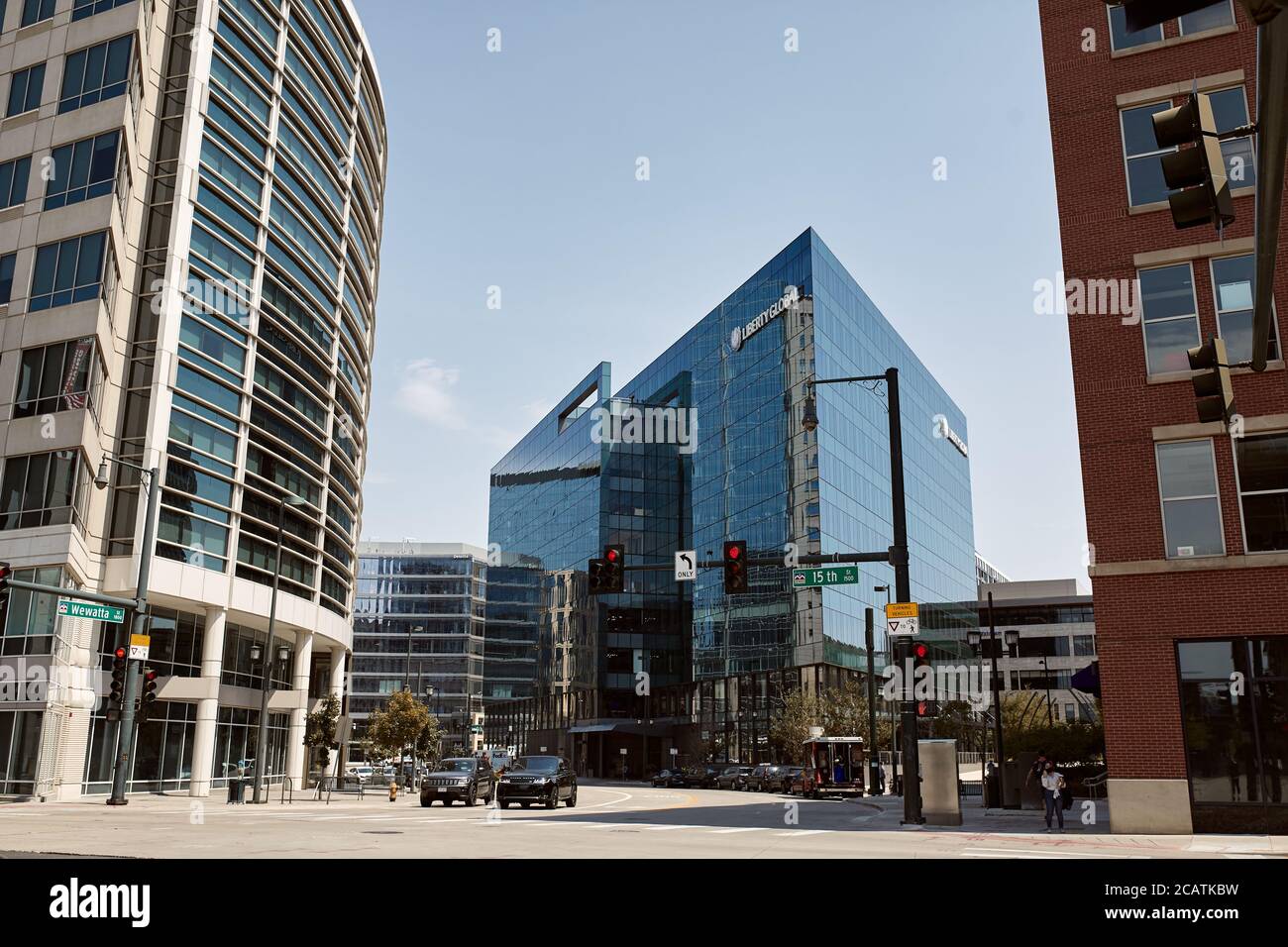 Denver, Colorado - August 4th, 2020: Modern high-rise buildings with ...