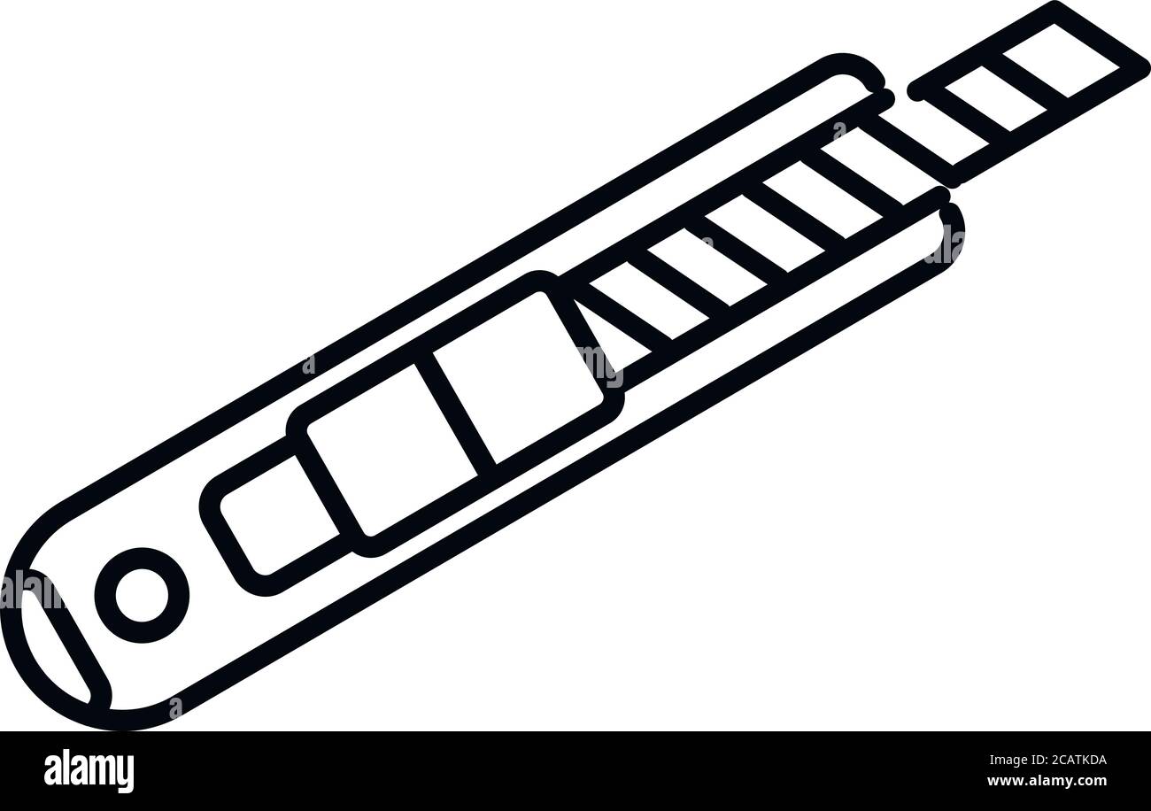Construction knife icon. Outline construction knife vector icon for web ...