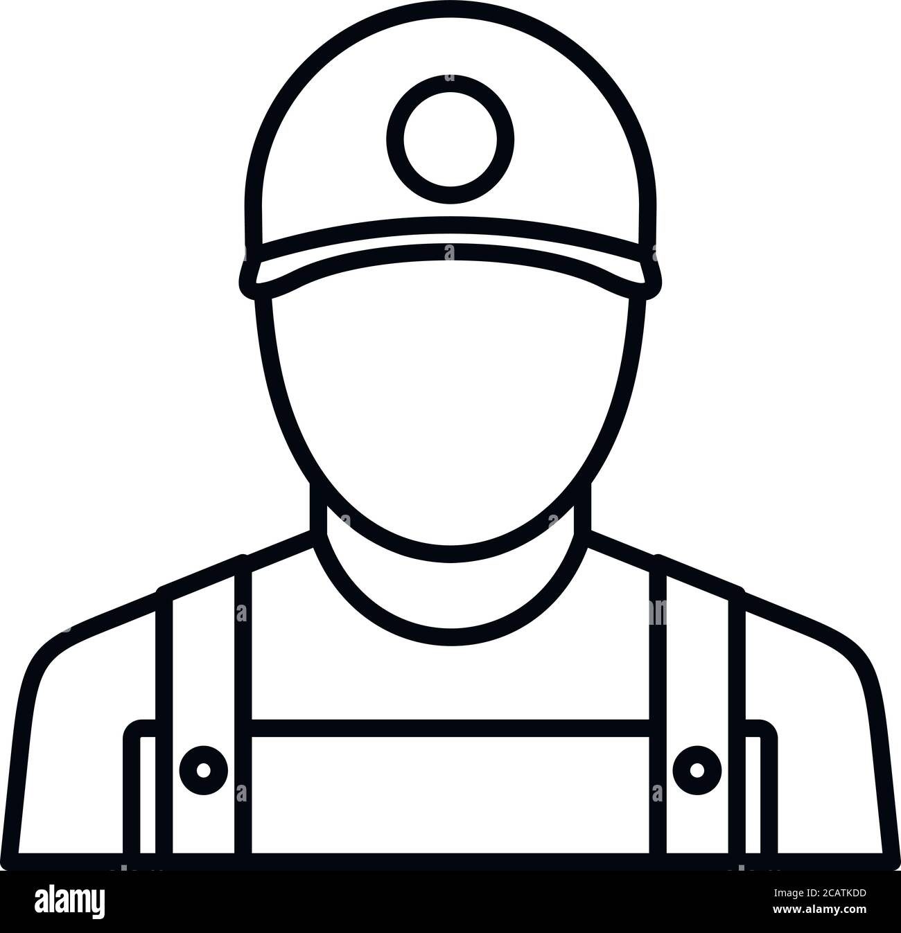 Window installation worker icon. Outline window installation worker ...