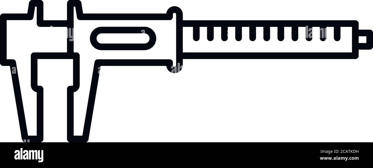 Caliper icon. Outline caliper vector icon for web design isolated on ...