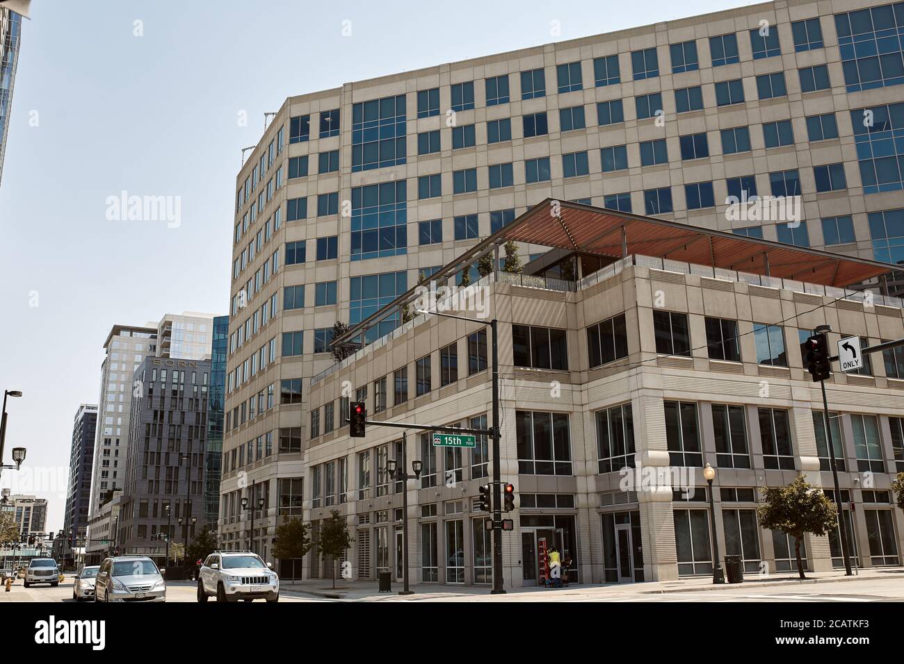 Denver, Colorado - August 4th, 2020: Modern high-rise buildings in ...