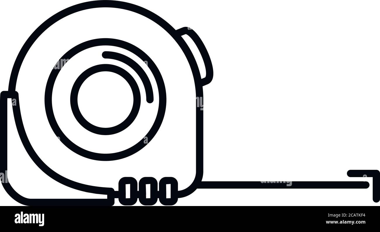 Measurement tape icon. Outline measurement tape vector icon for web ...