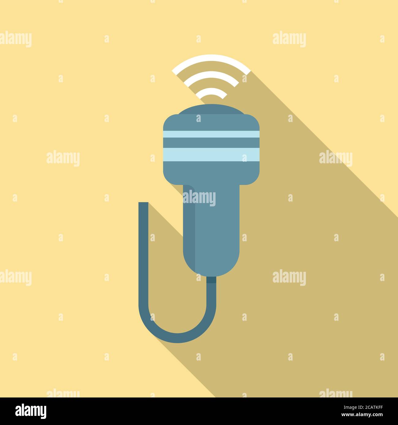 Medical ultrasound icon. Flat illustration of medical ultrasound vector ...