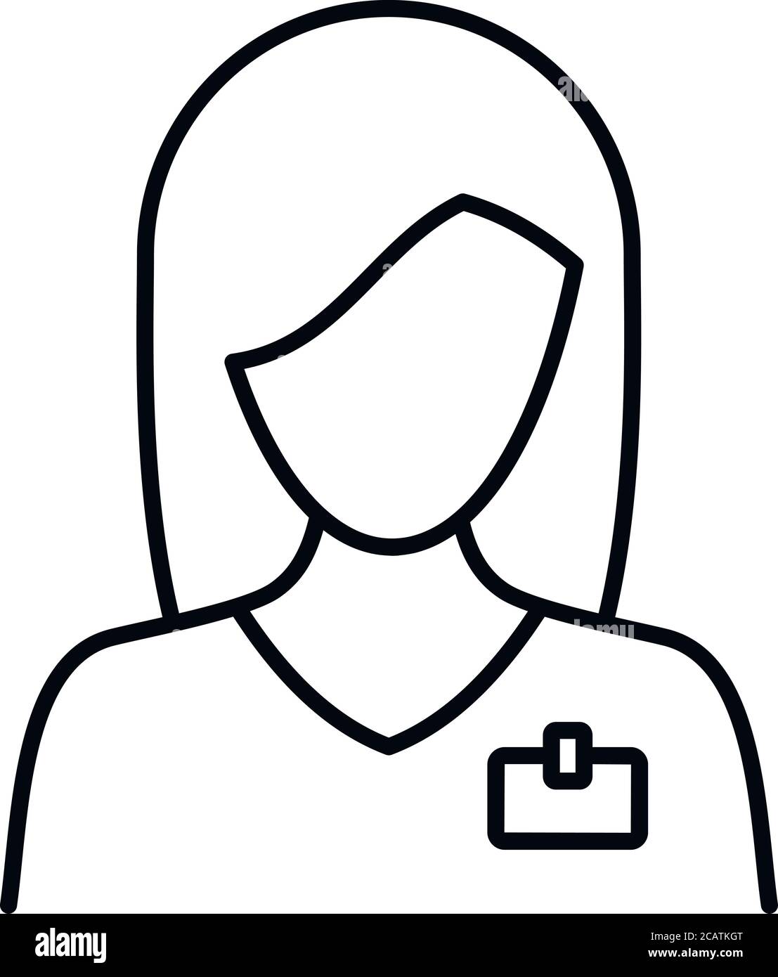 Woman gynecologist icon. Outline woman gynecologist vector icon for web ...