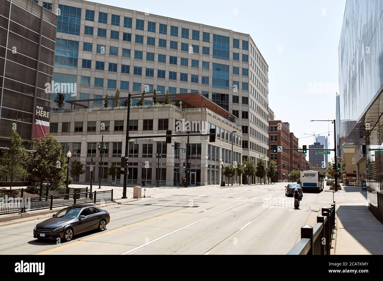 Denver, Colorado - August 4th, 2020: Modern high-rise buildings in ...