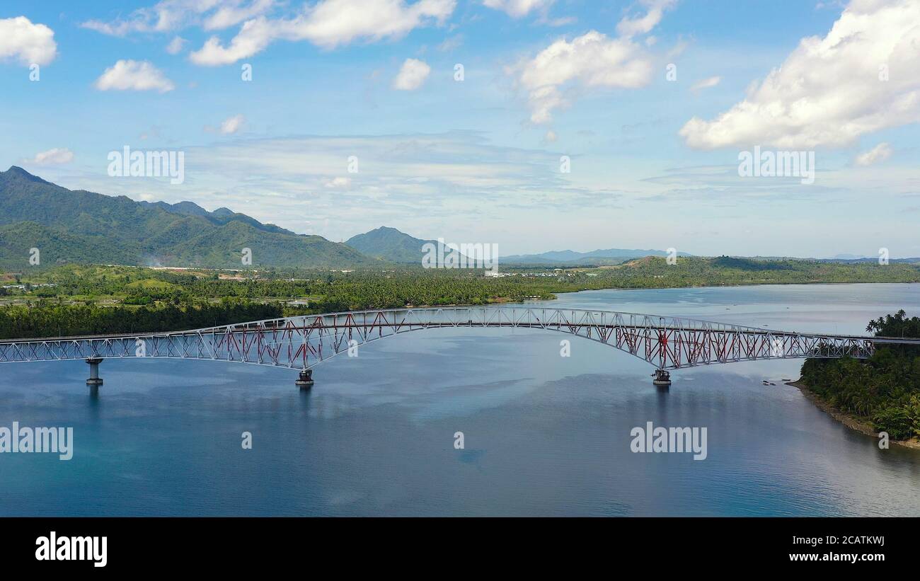 Samar, Philippines. The San Juanico Bridge connects Samar and Leyte ...
