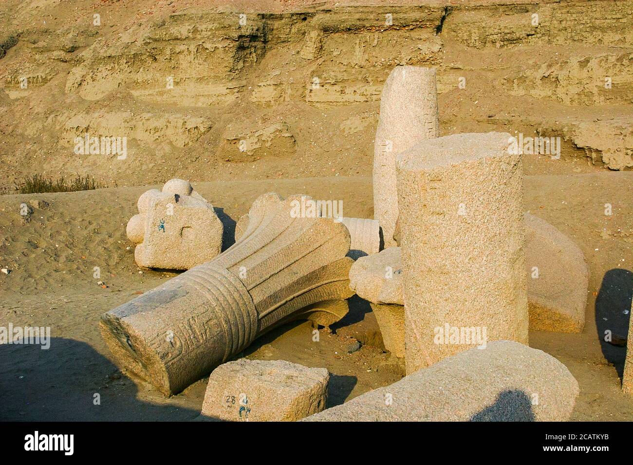Egypt, Nile Delta, Tanis, the East temple, built by Ramses II and ...