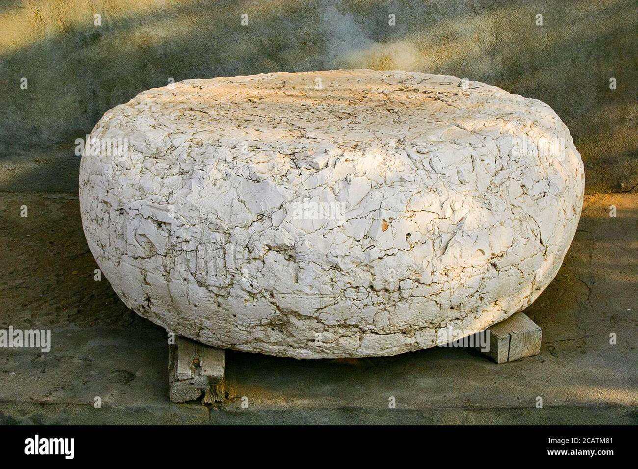 Egypt, Nile Delta, Tanis, artifacts displayed near the mission house ...