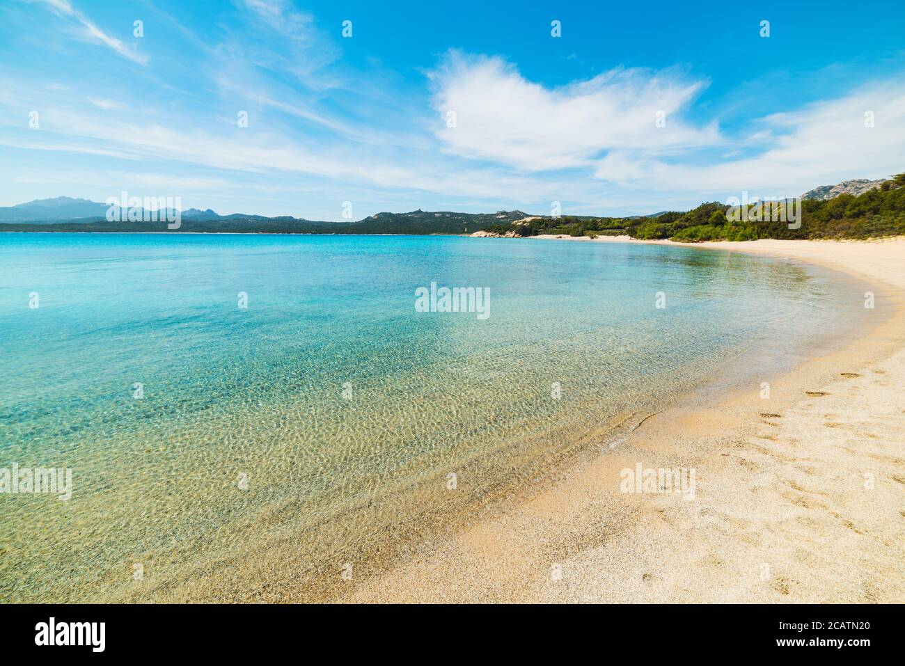 turquoise water in La Celvia beach, Sardinia Stock Photo - Alamy