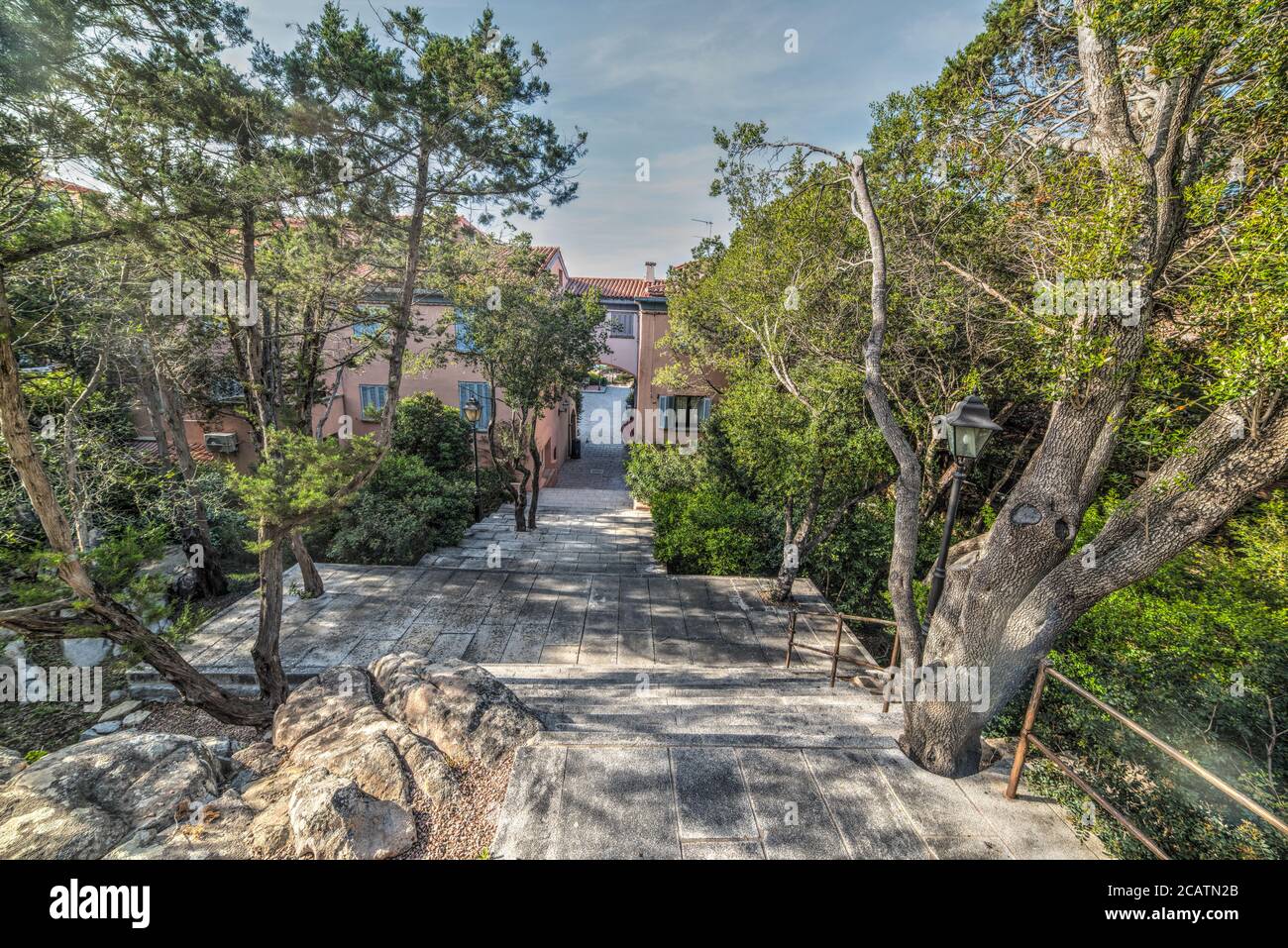 stairs in Porto Rotondo, Sardinia Stock Photo - Alamy