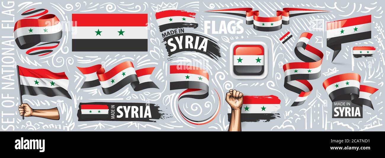 Vector flagpole with syria flag hi-res stock photography and images - Alamy