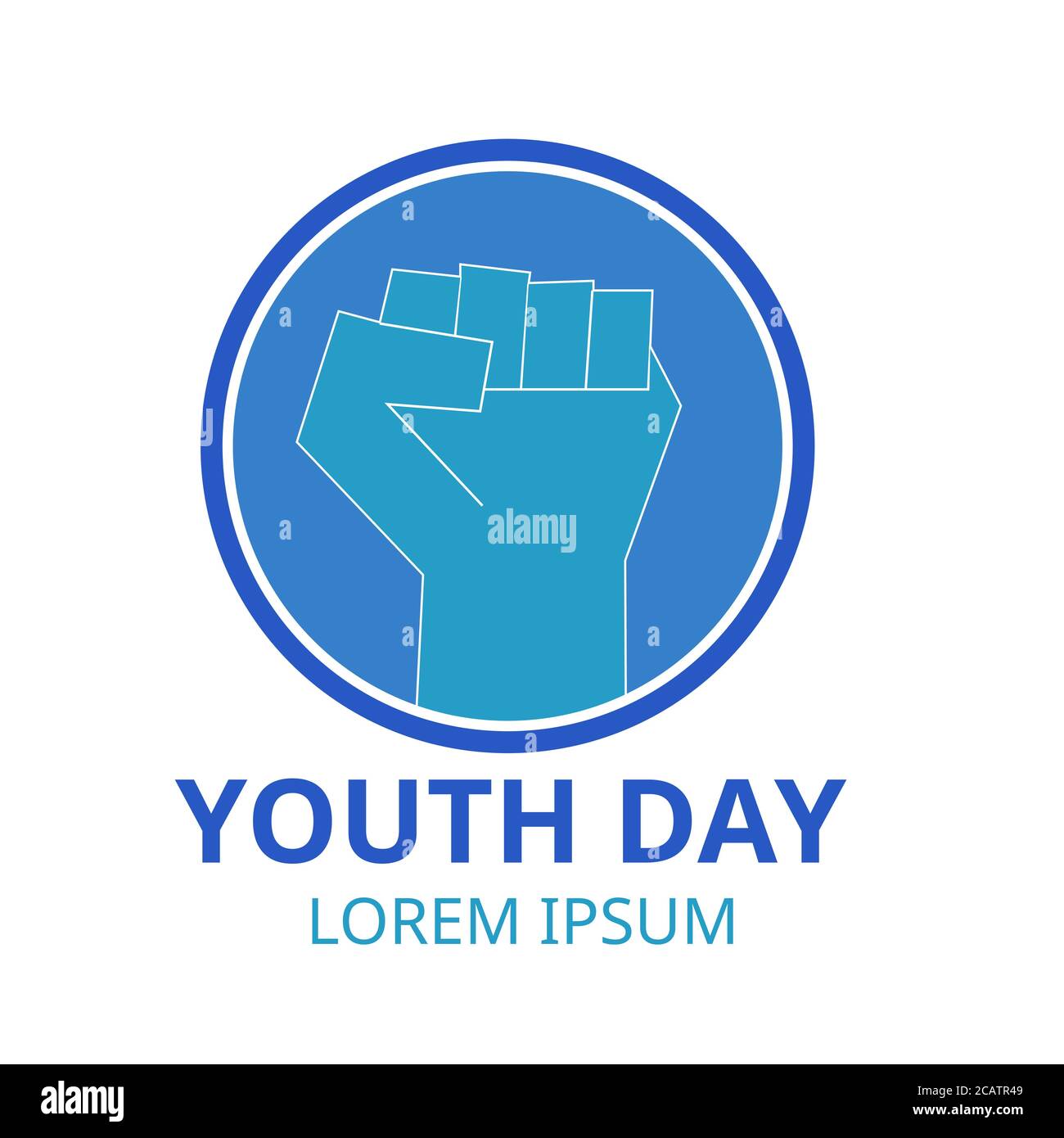 Illustration vector design of youth day logo for celebration Stock ...