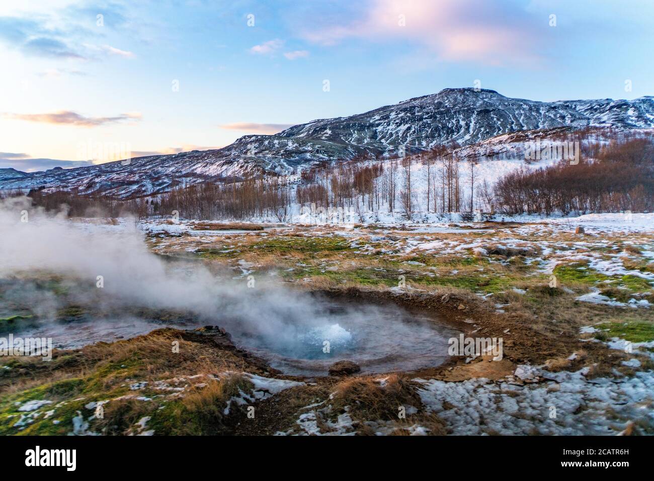 Geyser Yellowstone Snow High Resolution Stock Photography and Images ...