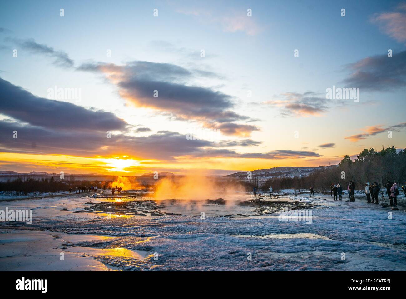 Geyser Yellowstone Snow High Resolution Stock Photography and Images ...