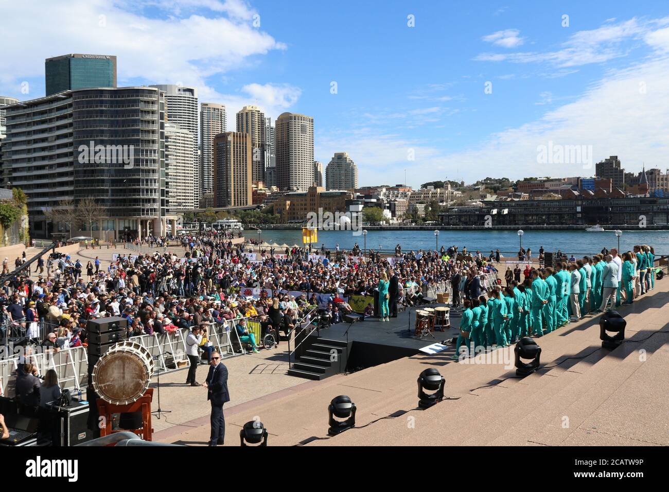 Australian Olympic team welcomed home at the Sydney Opera House after ...