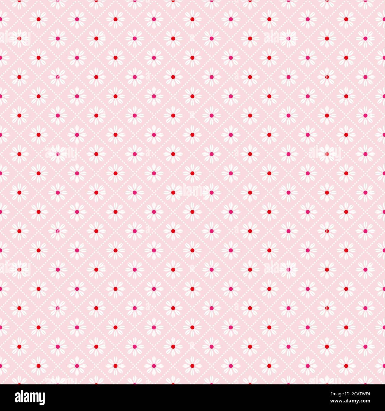 Simple pink wallpaper with daisy pattern- perfect for backgrounds Stock ...
