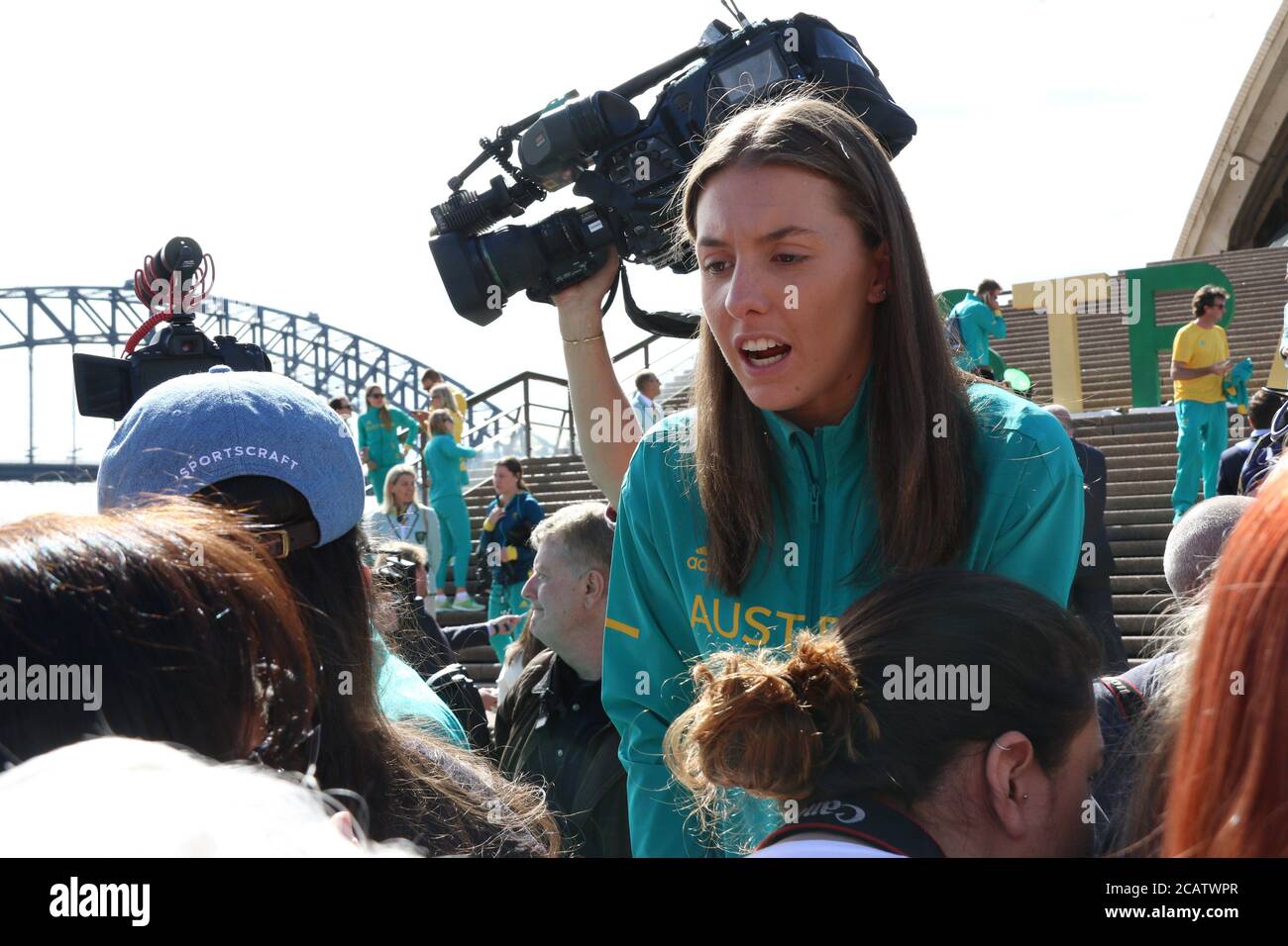 Australian Olympic team welcomed home at the Sydney Opera House after ...