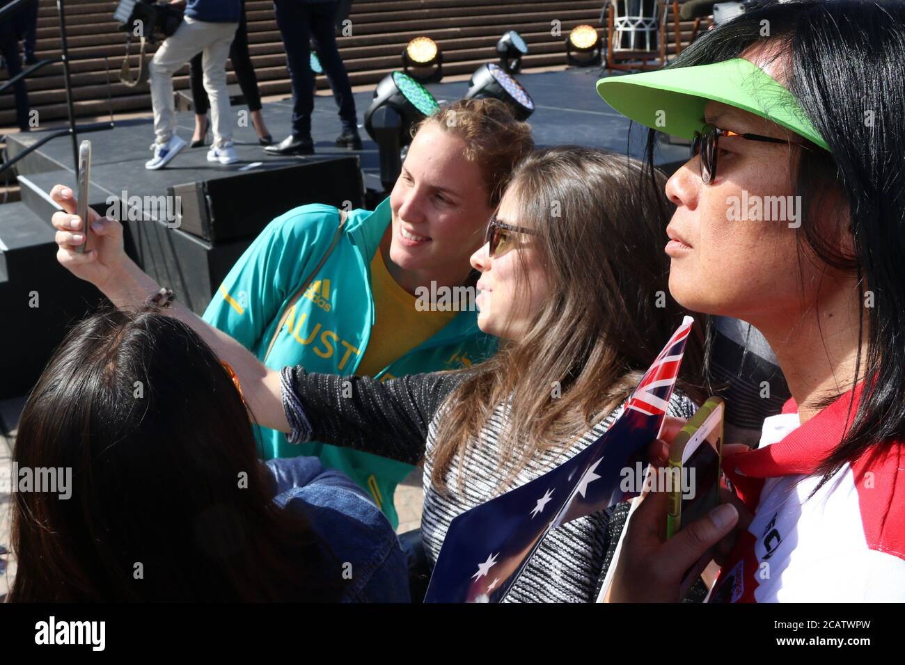 Australian Olympic team welcomed home at the Sydney Opera House after ...