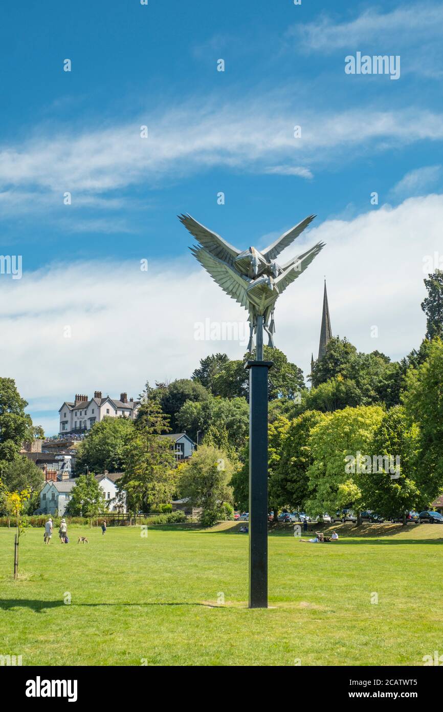 View of Ross on Wye from the riverside gardens Stock Photo - Alamy