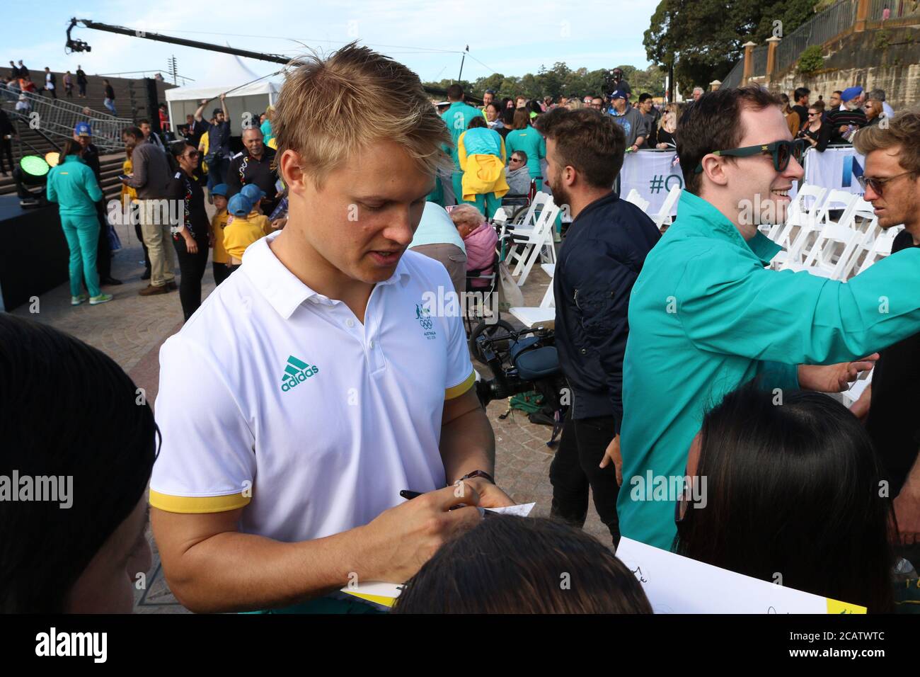 Australian Olympic team welcomed home at the Sydney Opera House after ...