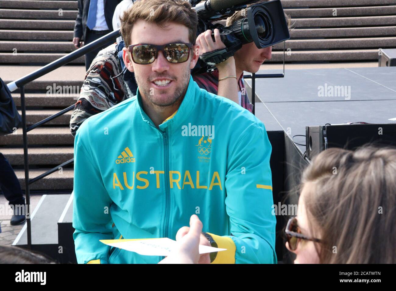 Australian Olympic team welcomed home at the Sydney Opera House after ...