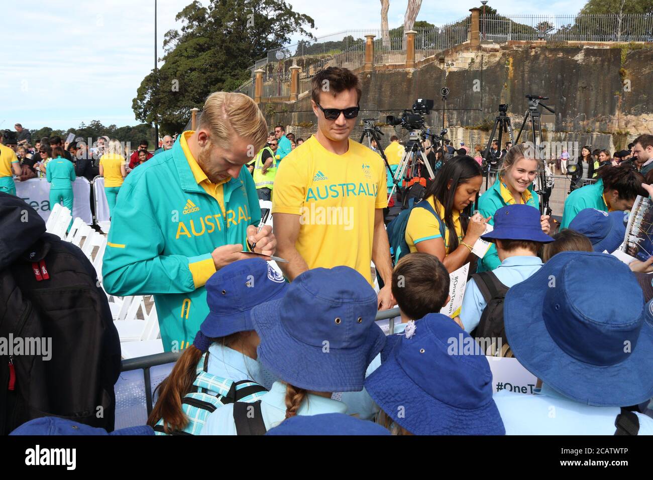 Australian Olympic team welcomed home at the Sydney Opera House after ...