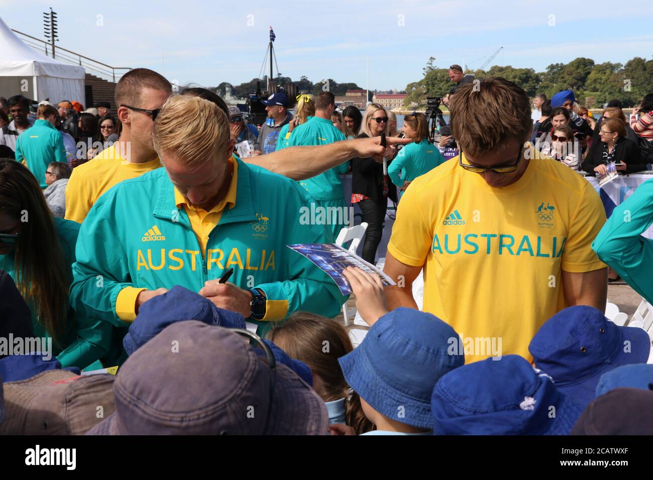 Australian Olympic team welcomed home at the Sydney Opera House after ...