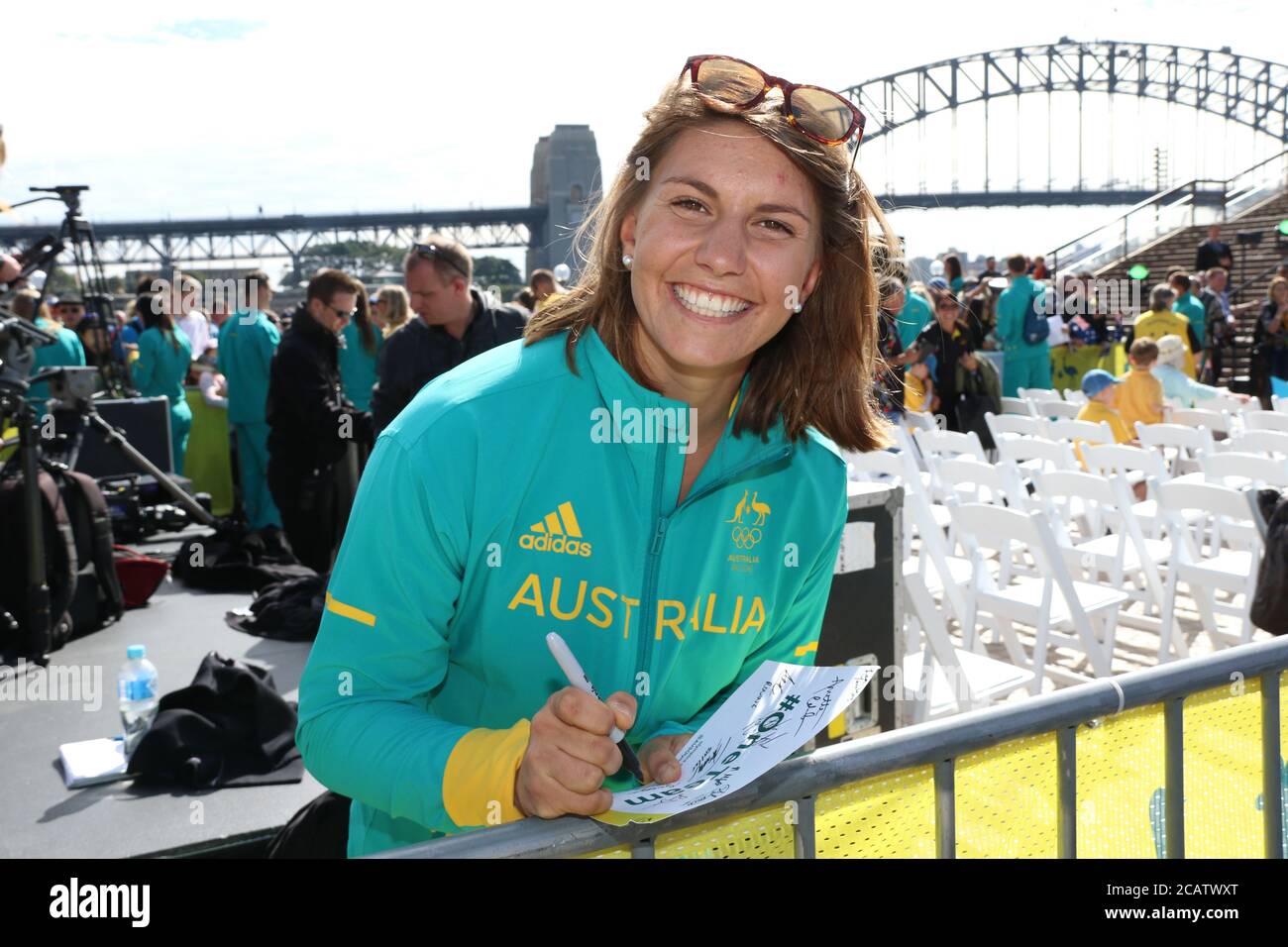 Australian Olympic team welcomed home at the Sydney Opera House after ...