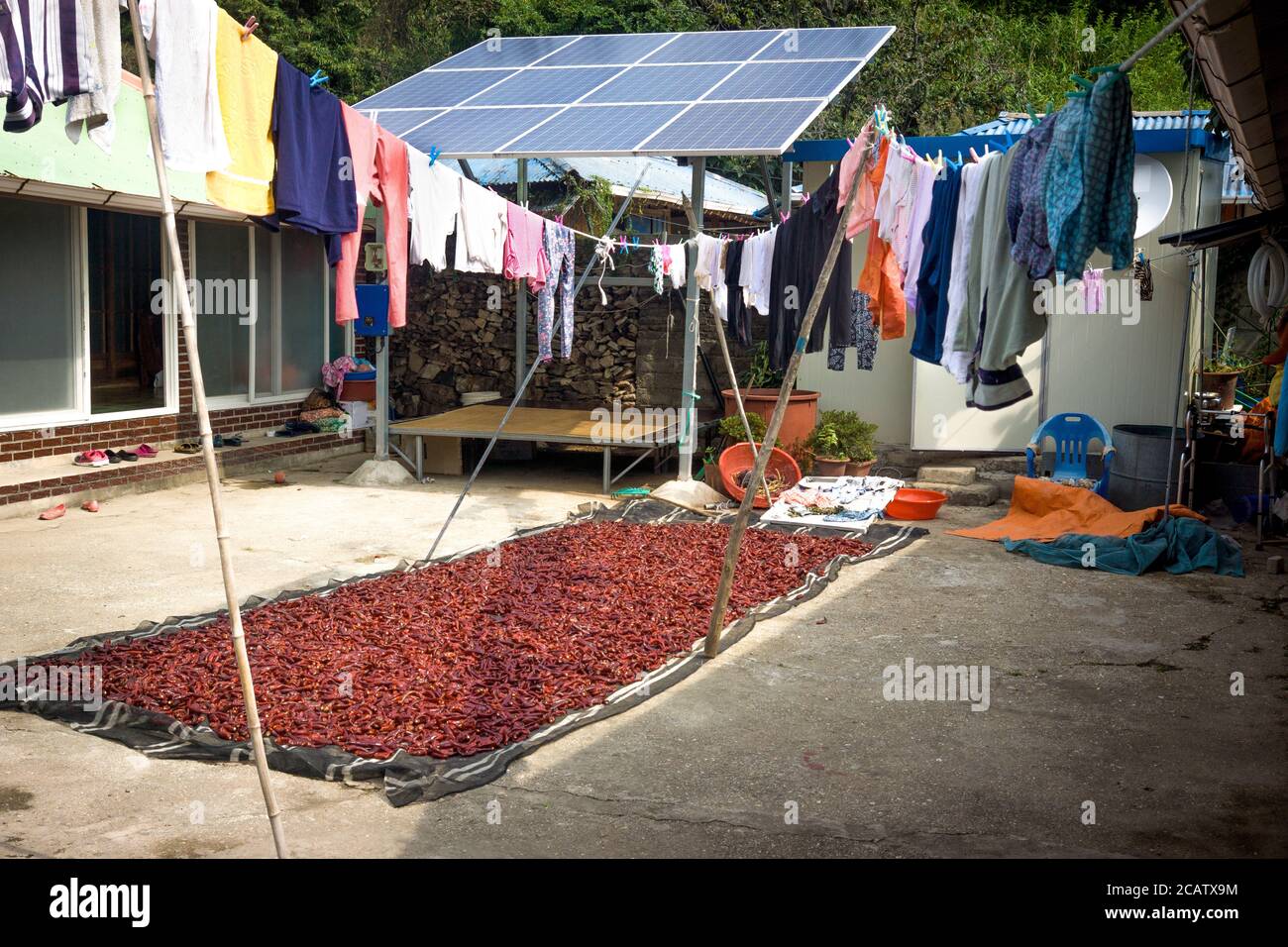 The fiew in small korean village Stock Photo - Alamy