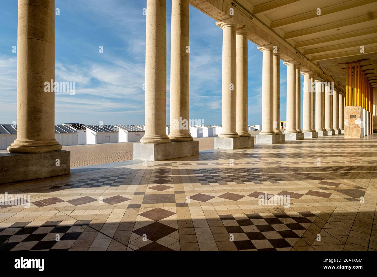 View on the famous and historic Royal Galleries in the city of Ostend ...