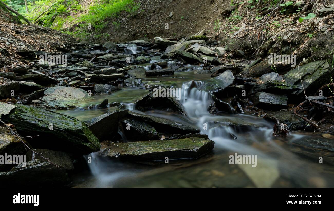 Time exposure of the little river called Helle in the german city ...