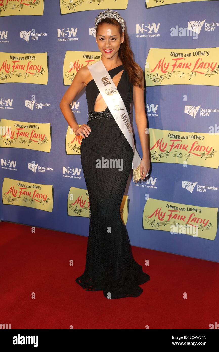 Dani Fitch arrives on the red carpet for the My Fair Lady Australian ...