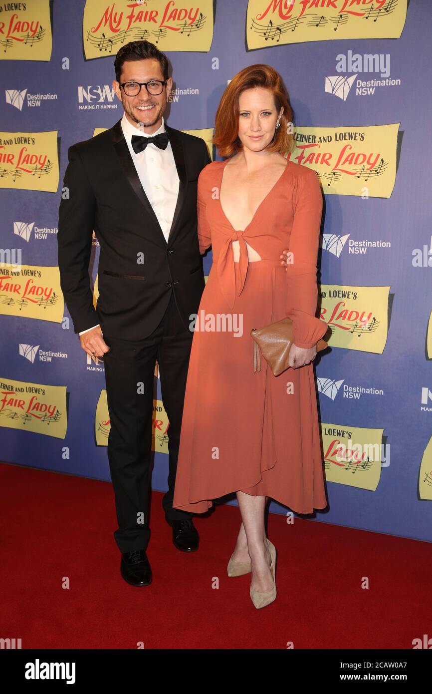 Rob Mills and his girlfriend Ellen Simpson arrive on the red carpet for the My Fair Lady ...