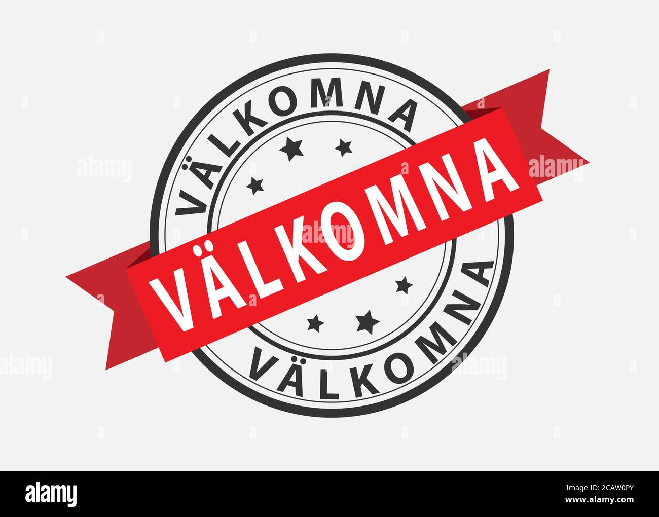 Vector template for a welcome Champ, Language Swedish. Welcome on the ...