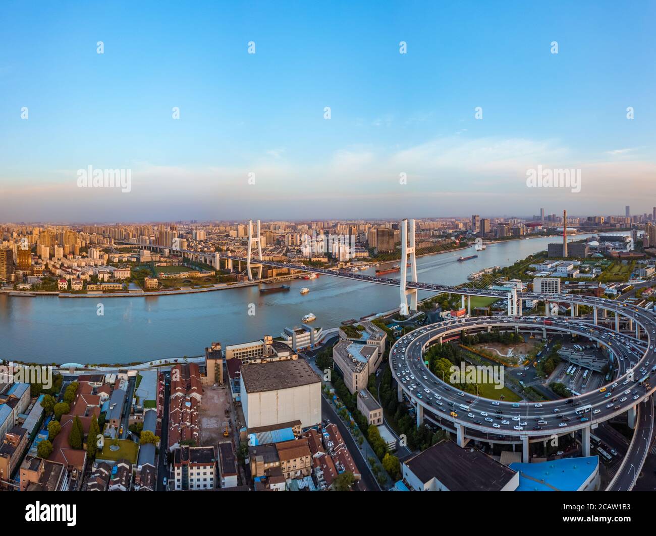 Aerial view nanpu bridge approach hi-res stock photography and images ...