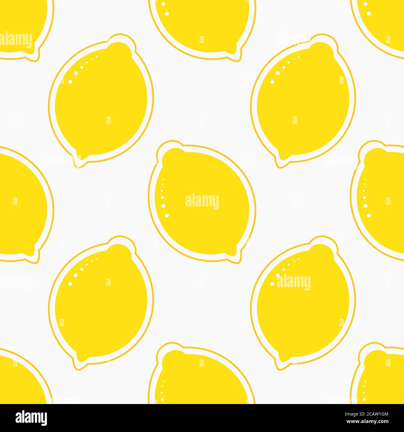 Yellow lemons seamless pattern. Flat design vector illustration Stock ...