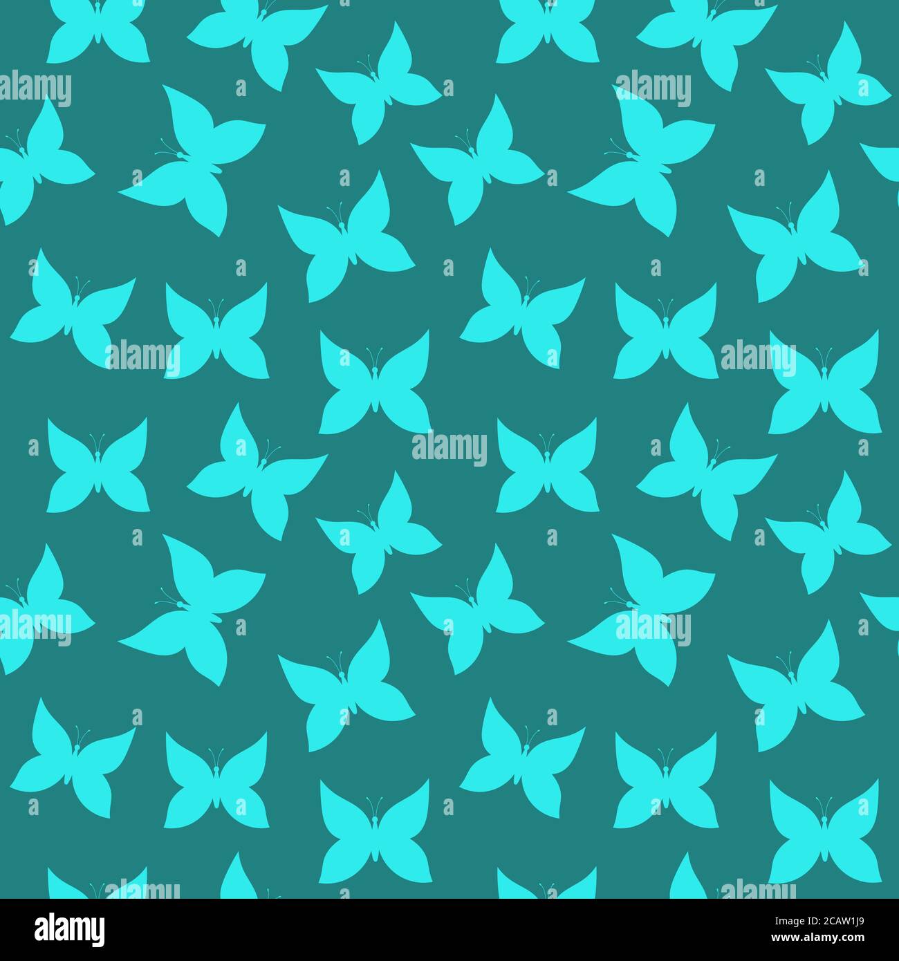 Blue butterflies seamless flat pattern. Vector illustration Stock ...