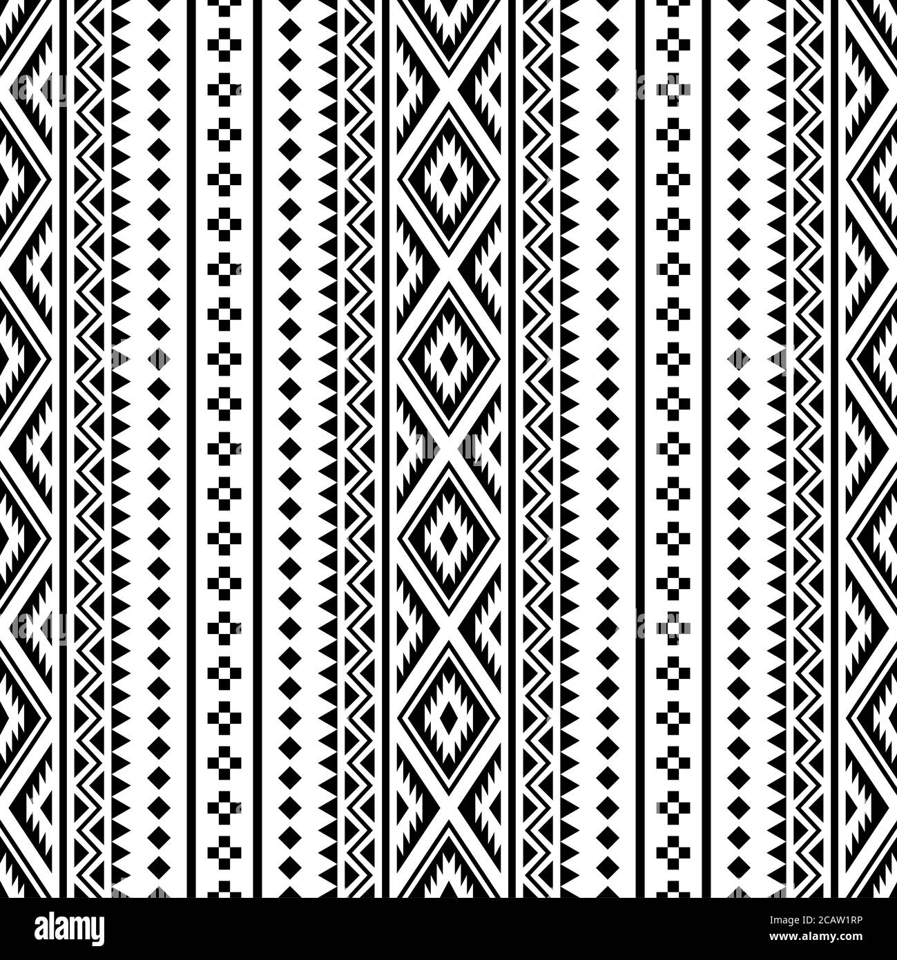 Seamless ethnic pattern vertical design in black white color Stock ...