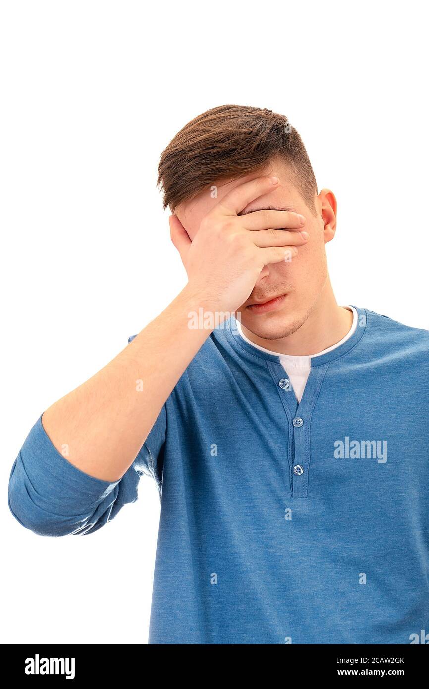 Crying white man hands on hi-res stock photography and images - Alamy