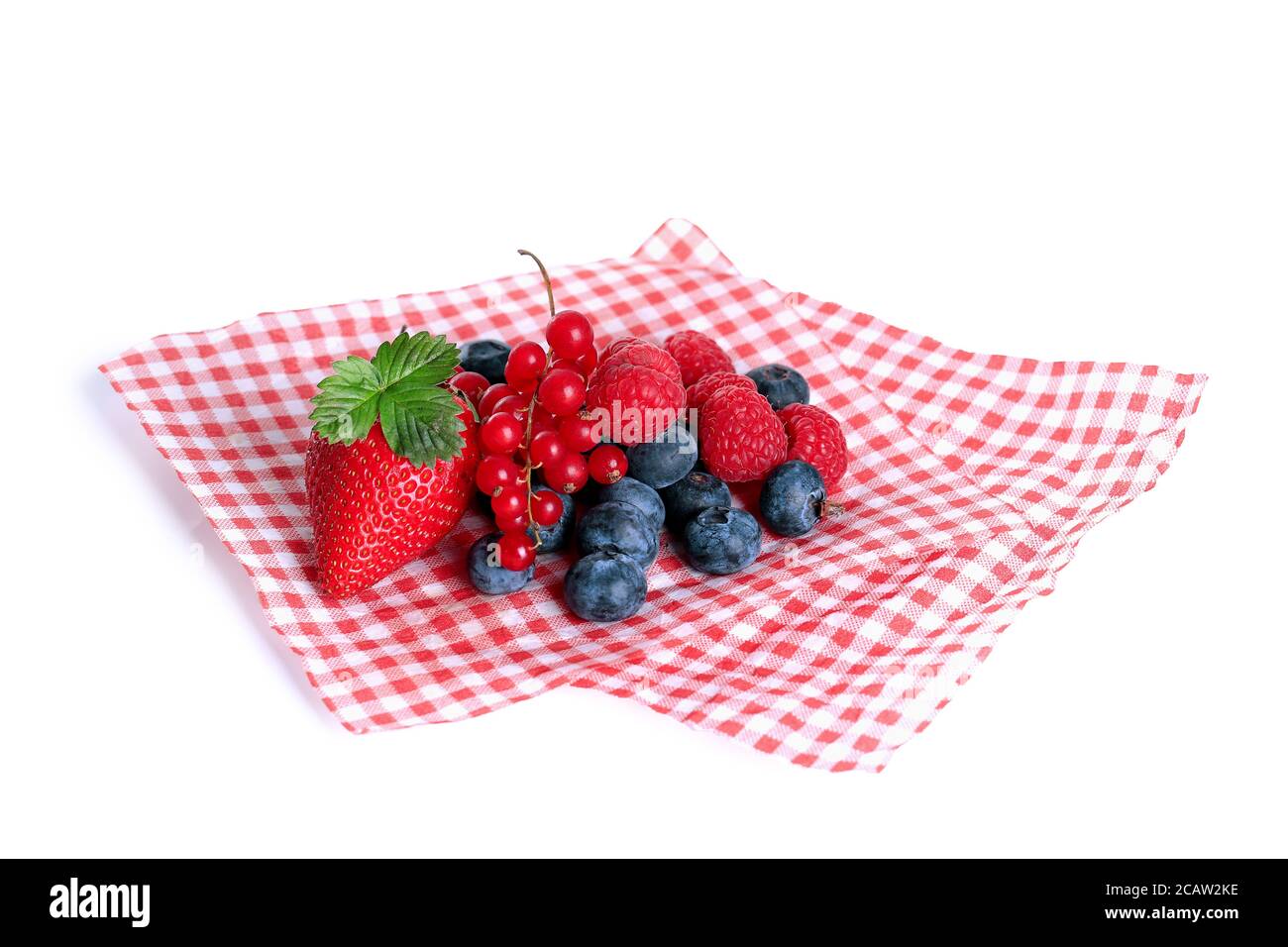 red berries on white background Stock Photo - Alamy
