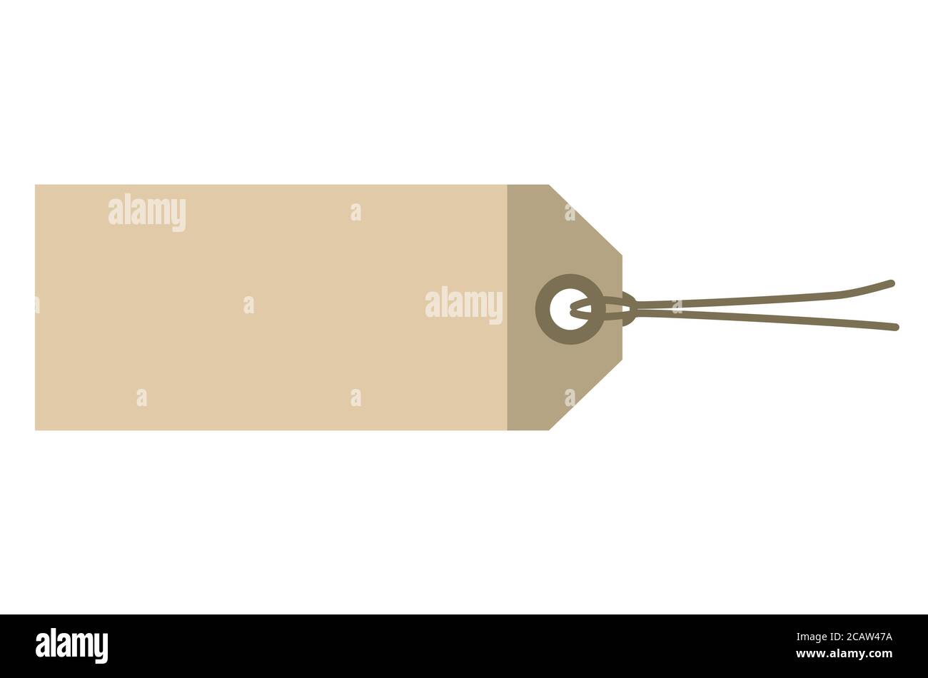 Brown blank label isolated on a white background Stock Photo - Alamy