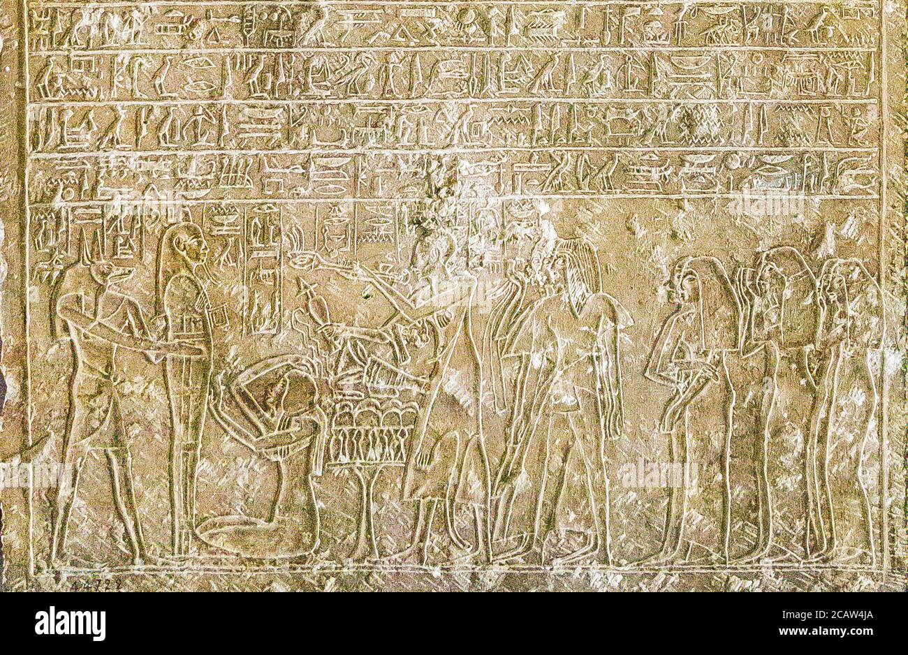 Egypt, Cairo, Egyptian Museum, stele of Ipuia and Nefertari, Saqqara ...